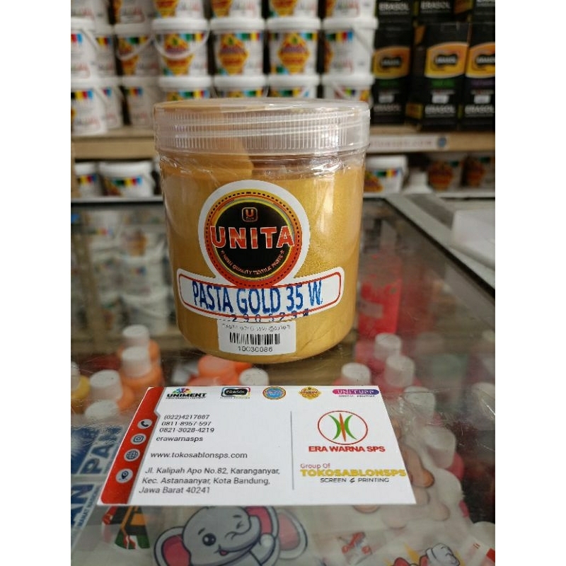 Jual tinta sablon Ruber Unita Pasta Gold 35 W @500gram | Shopee Indonesia