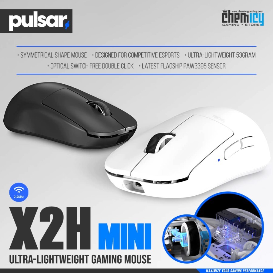 Jual Pulsar X2H Size 1 Small Lightweight Wireless Gaming Mouse | Shopee ...