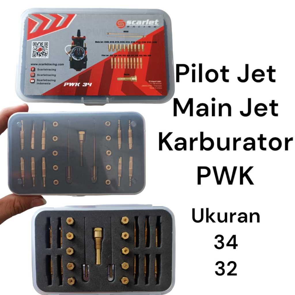 Jual Pilotjet Mainjet PJ MJ Karbu Karburator PWK 32 34 Scarlet MV55 | Shopee Indonesia
