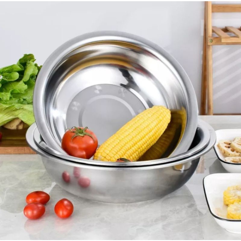 Jual Baskom Stainles Steel Baskom Sayur Wadah Tempat Buah Dan Sayuran ...