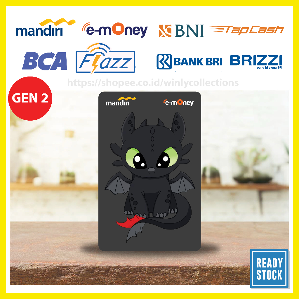 Jual KARTU EMONEY ETOLL NAGA IMLEK DRAGON FLAZZ BCA GEN 2 MANDIRI TAPCASH BNI BRI BRIZZI - 1 ...