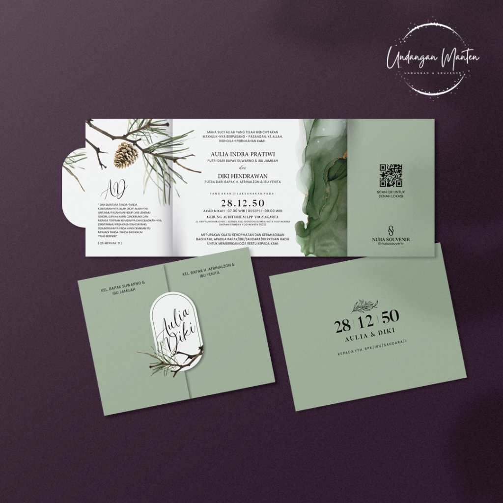 Jual Undangan Pernikahan NRE012 - Undangan Premium - Undangan Murah ...