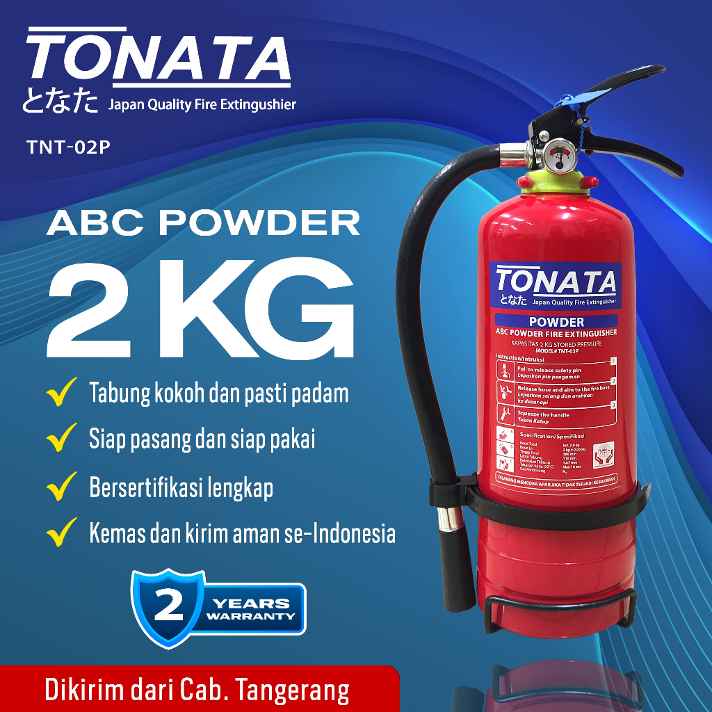 Jual APAR 2KG Bubuk ABC Powder TONATA / Set Komplit | Shopee Indonesia