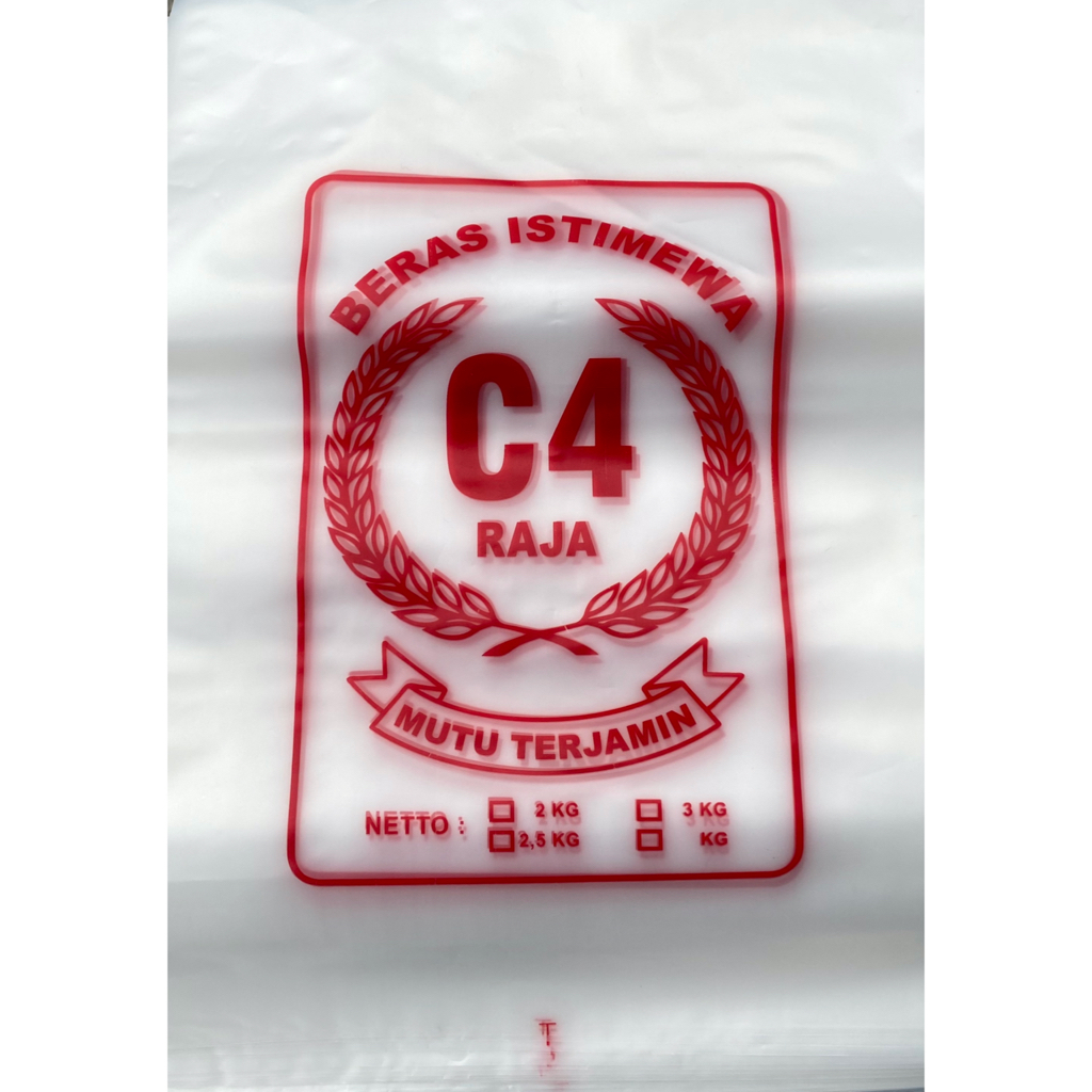 Jual Plastik Beras C4 Raja (isi 10 lembar) Plastik 2kg Plastik 2,5kg ...