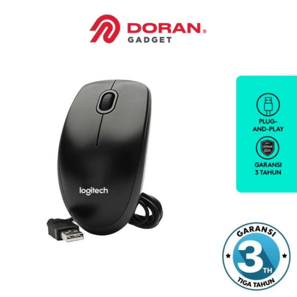 Jual Mouse Logitech Mouse M100R Kabel Wired Mouse Original Garansi ...