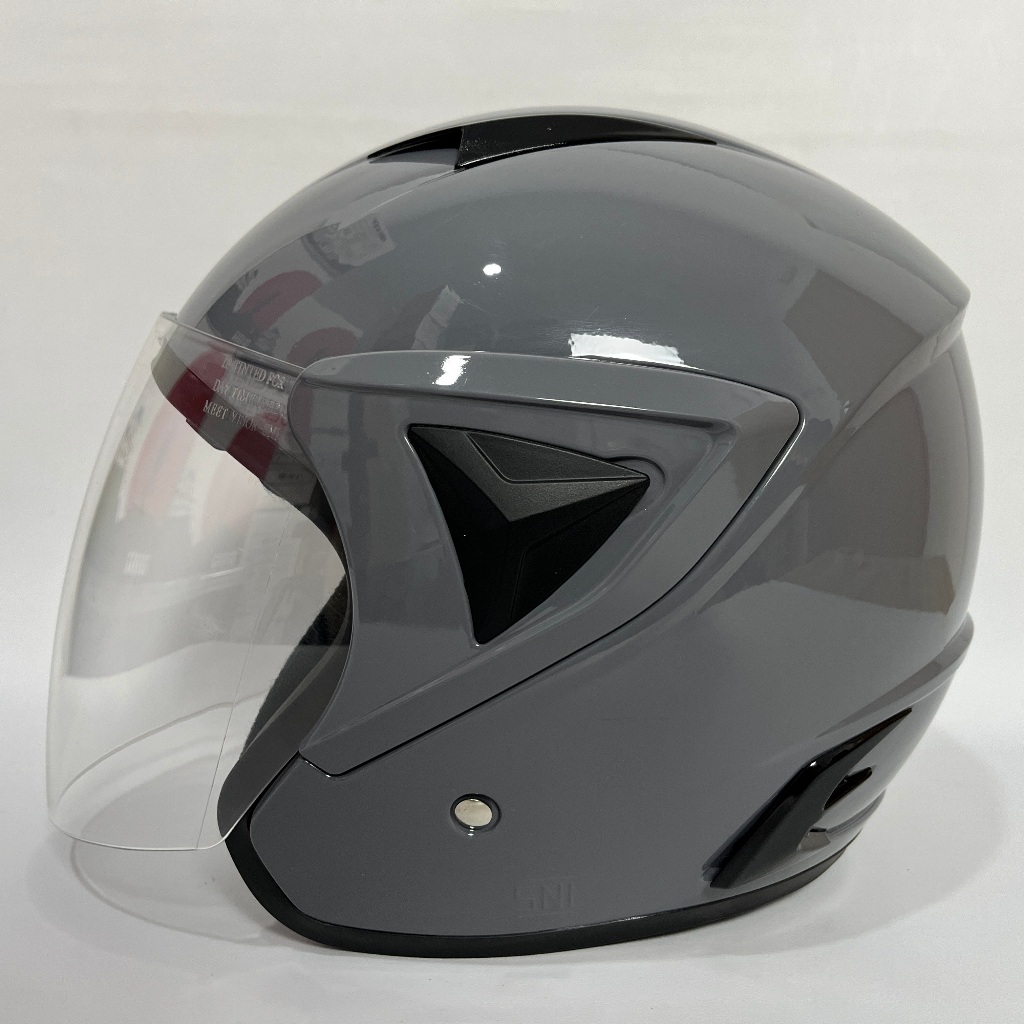 Jual Helm JP 13 Grey Stone Glossy - Polos Solid - Helem Helmet SNI ...