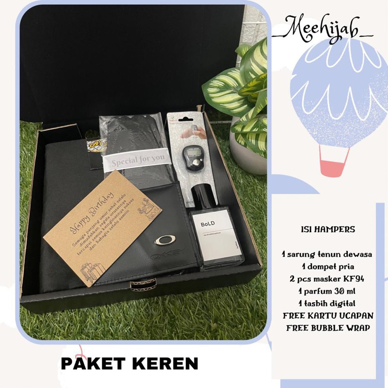 Jual HAMPERS COWOK HADIAH KADO GIFT LEBARAN SUNATAN KHITAN SARUNG ...