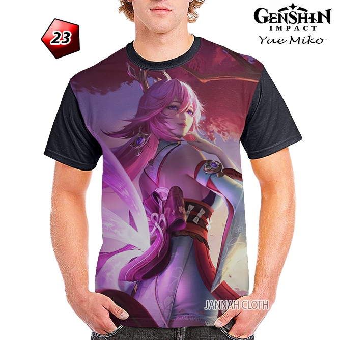 Jual Genshin Impact Yae Miko Fox Tail Game T-shirt Code GI-23 Printing ... Jual Genshin Impact Yae Miko Fox Tail Game T-shirt Code GI-23 Printing ...
