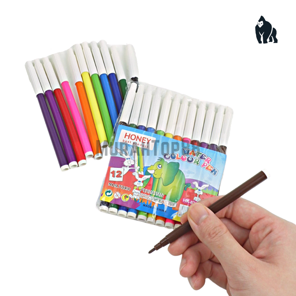 Jual Spidol Set Mini 12 Warna 828 / Color Pen Kecil Anak Anak Murah ...