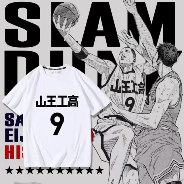 Jual Kaos Anime Slam Dunk Sannoh High Eiji Sawakita | Shopee Indonesia