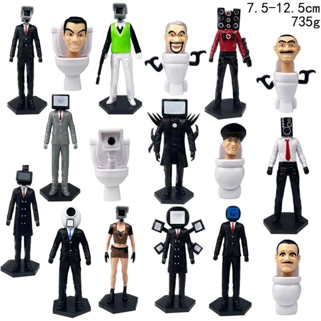 Jual Figure Skibidi Toilet Man Camera Man Figure TV Man Speaker Man set ...
