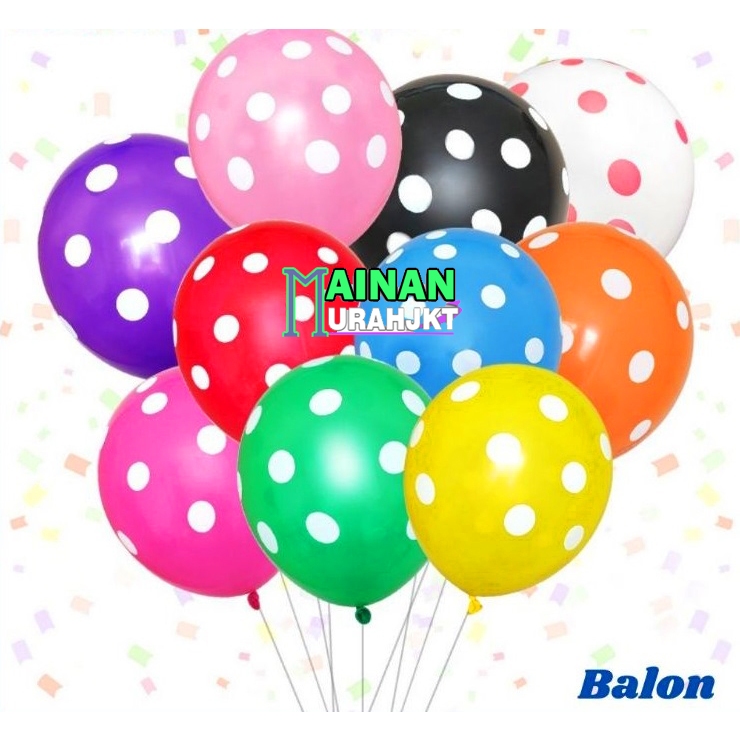 Jual MAINANKAEI MAINAN ANAK MURAH BALON TIUP BINTIK ISI 100 PCS ...
