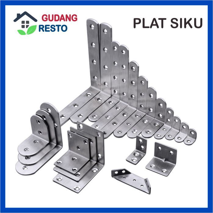 Jual PLAT SIKU BESI L RAK PENYANGGA AMBALAN BRACKET BRAKET STAINLESS ...
