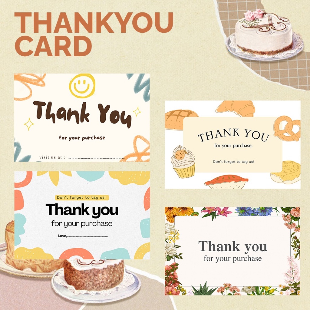 Jual Greeting Card Thank You For Your Purchase / Gift Card Kartu ...