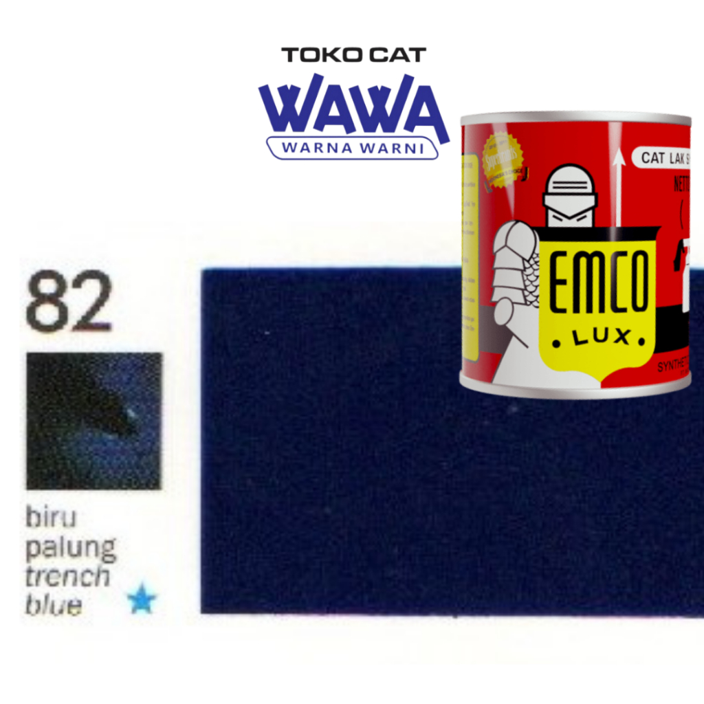 Jual Emco Lux cat kayu dan besi sintetis BIRU PALUNG 82 _"BINTANG"_ 1kg ...