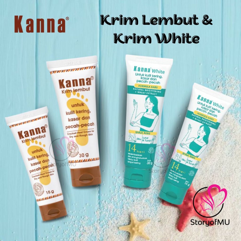 Jual KANNA Cream Lembut | Cream White 15gr 30gr - Cracked Heel Cream ...