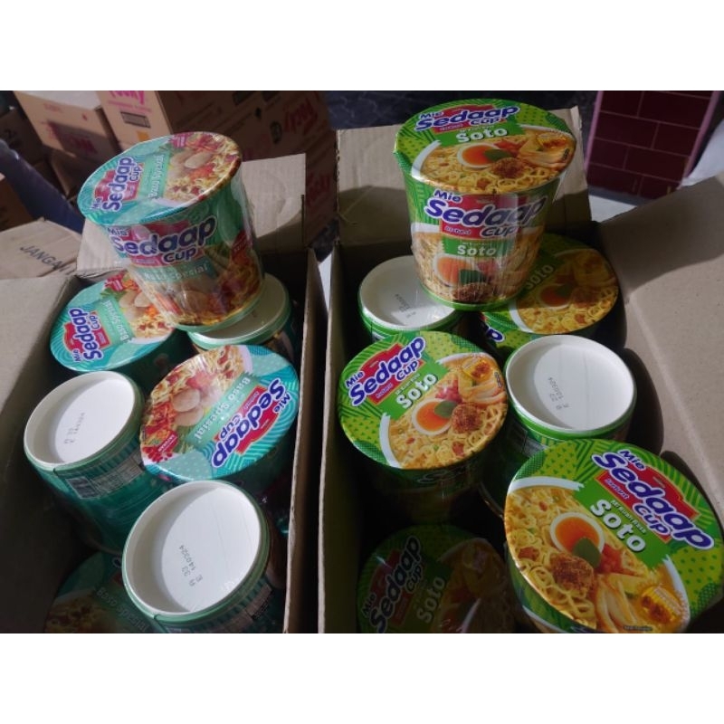 Jual *Mie sedaap cup 81g rasa soto dan baso spesial 1dus isi 12 | Shopee Indonesia