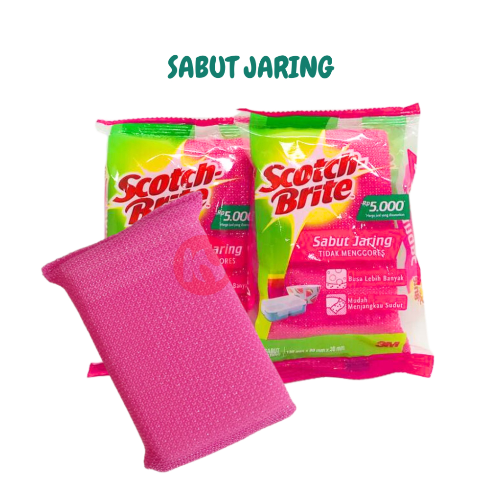 Jual Scotch Brite Sabut Pencuci Piring - Spons Jaring Scrub Pad ...