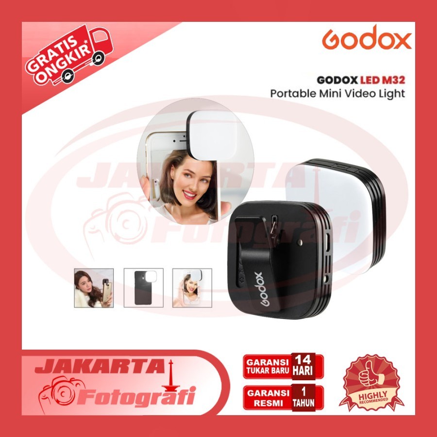 Jual Godox LED 32 Smartphone Mini Light / Godox LEDM32 / Godox LED M32 ...