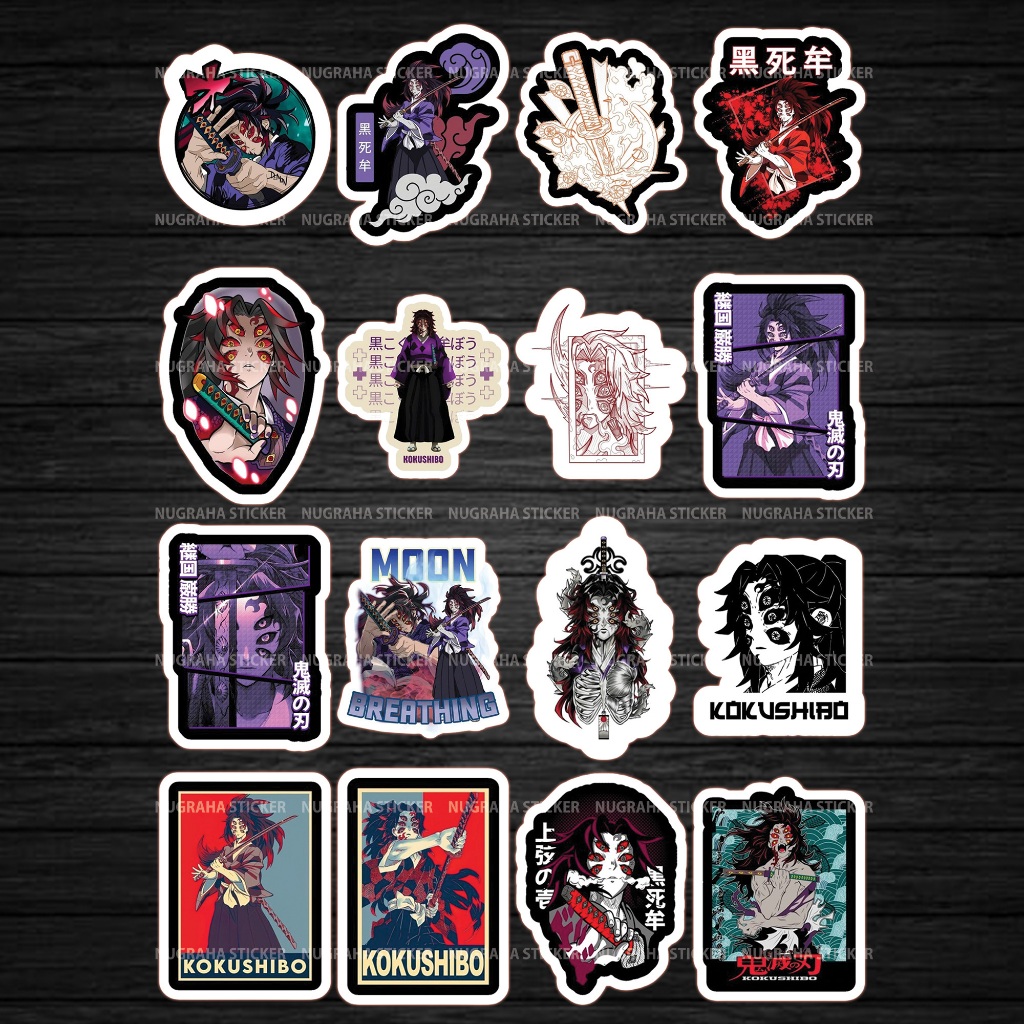 Jual 400 PCS Sticker Kokushibo Demon Slayer - Kokushibo Kimetsu No ...