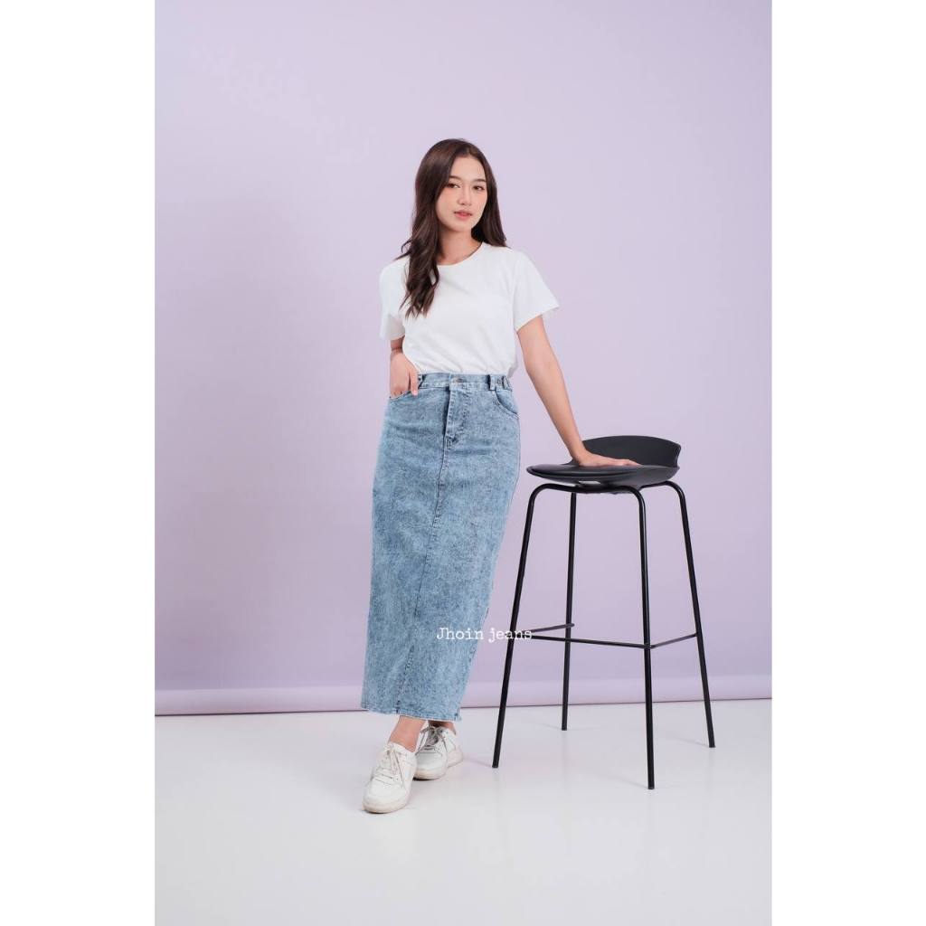 Jual Highwaist Rok Jeans - Rok Denim - Rok Jeans Skirt Theana | Shopee ...
