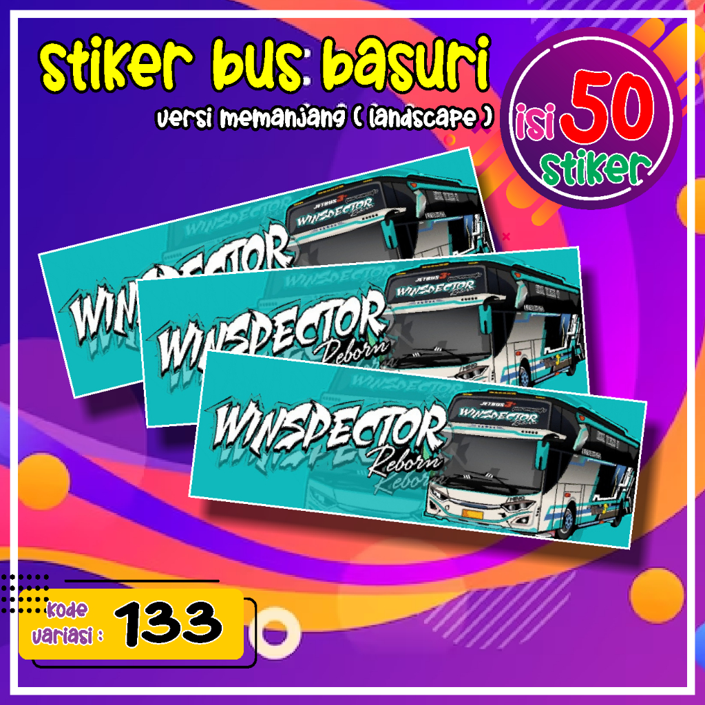 Jual isi 50 stiker bus winspector reborn [133] versi panjang warna ...