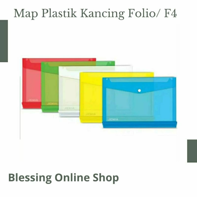 Jual Map Plastik Kancing Folio/ F4 | Shopee Indonesia