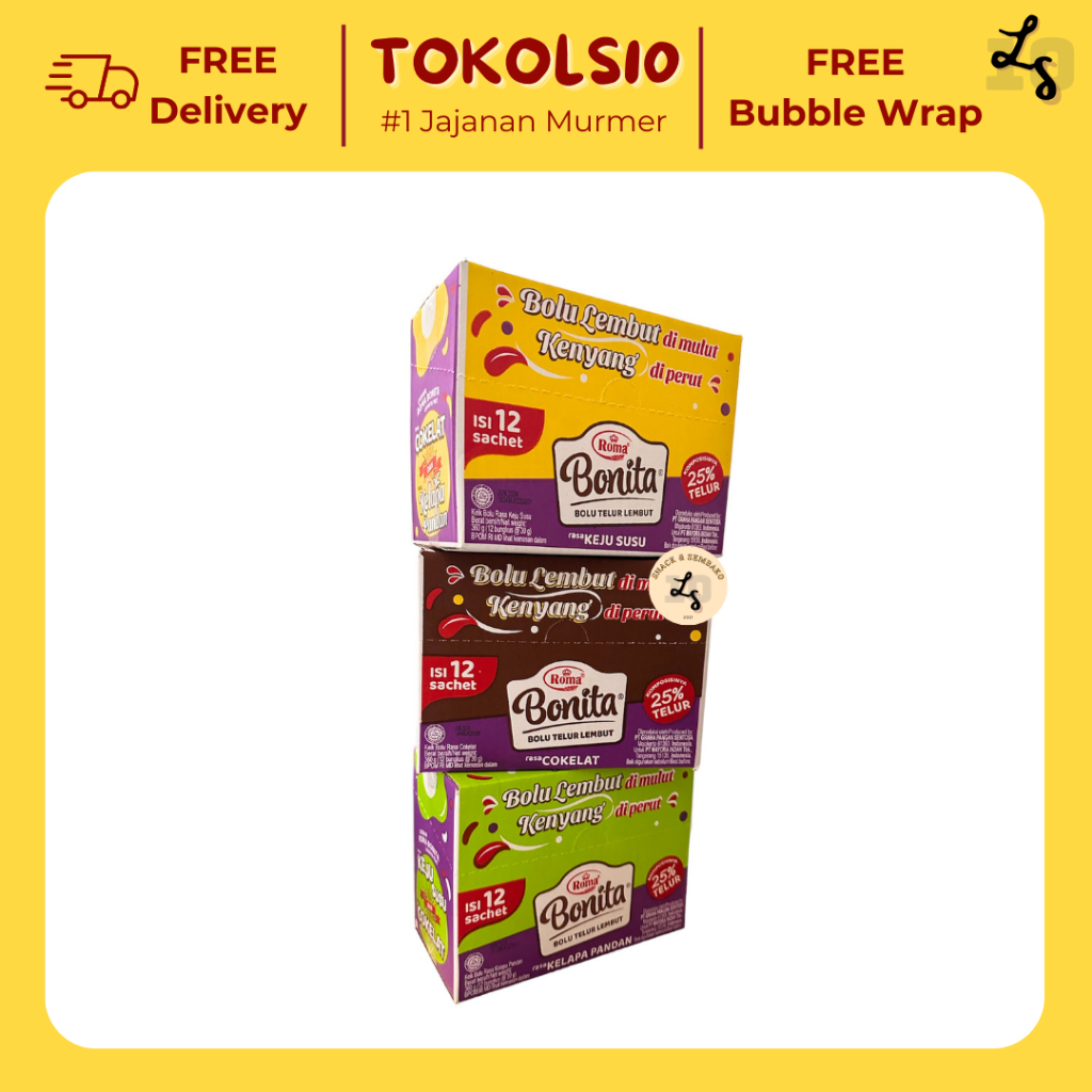 Jual Roma Bonita Bolu Lembut 1 Box Isi 12 Sachet | Shopee Indonesia