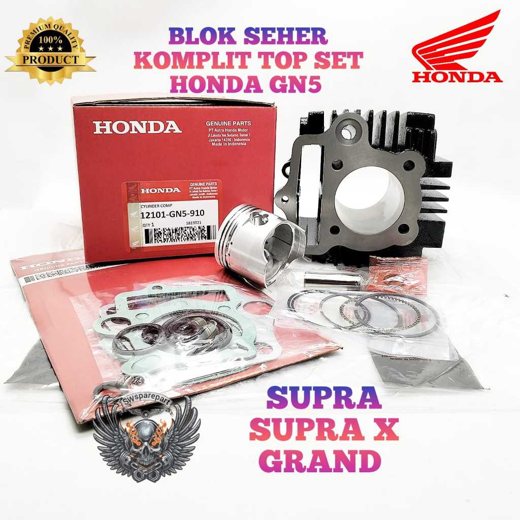 Jual BLOK SEHER PISTON RING KOMPLIT ORI ASLI HONDA AHM GN5 GRAND PRIMA ASTREA STAR BLOCK SEHER ...