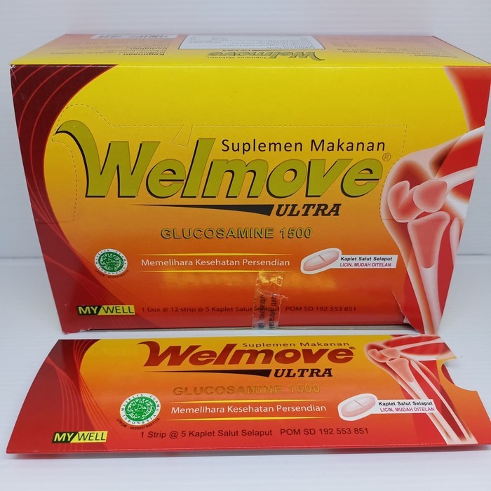 Jual WELMOVE ULTRA GLUCOSAMINE 1500 1 STRIP ISI 5 KAPLET SUPLEMEN ...