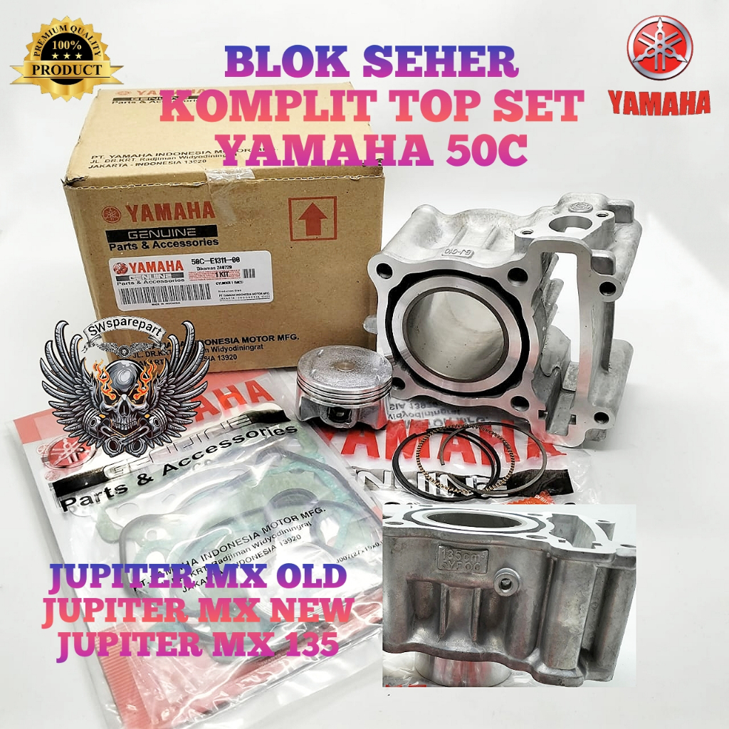 Jual BLOK SEHER PISTON RING KOMPLIT ORI ASLI YAMAHA YGP 50C JUPITER MX LAMA MX NEW 135 MX BARU ...