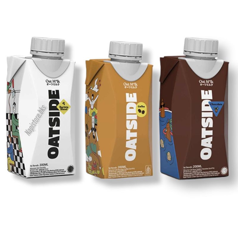 Jual OATSIDE Oat Milk 200ml Barista Blend Edition Chocolate/Hazelnut ...