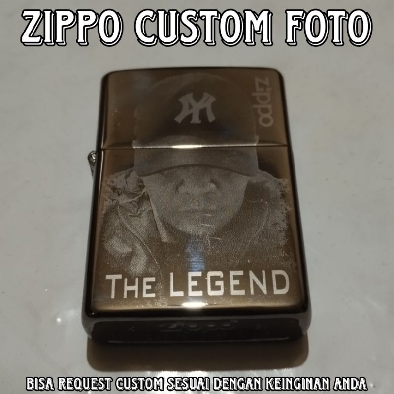 Jual TERMURAH !!? ZIPPO CUSTOM GRAFIR 2 SISI ZIPPO BLACK EBONY BLACK ...