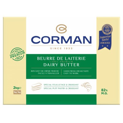 Jual Corman Dairy Butter 82 % fat - Sheet 2 Kg | Shopee Indonesia