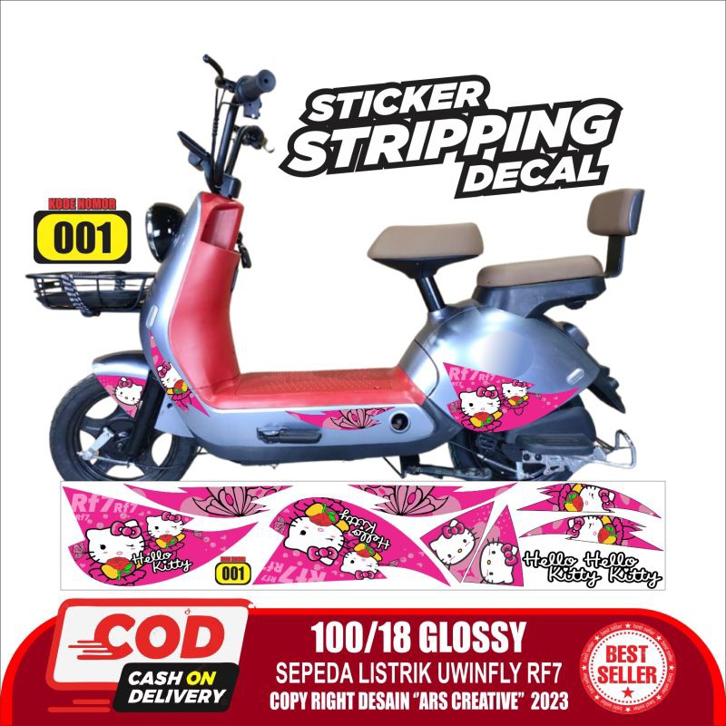 Jual Stiker Striping Sepeda Listrik Uwinfly RF7 Variasi ARS003 Hello ...