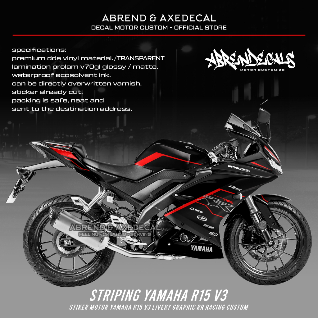 Jual Striping R15 V3 Grafis RR Racing Custom Variasi / Stiker Motor ...