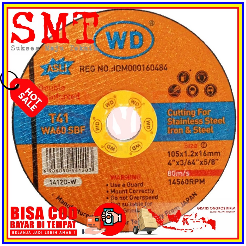 Jual WD Batu Potong 4" Mata Potong Besi Logam Stainless 1pcs | Shopee ...