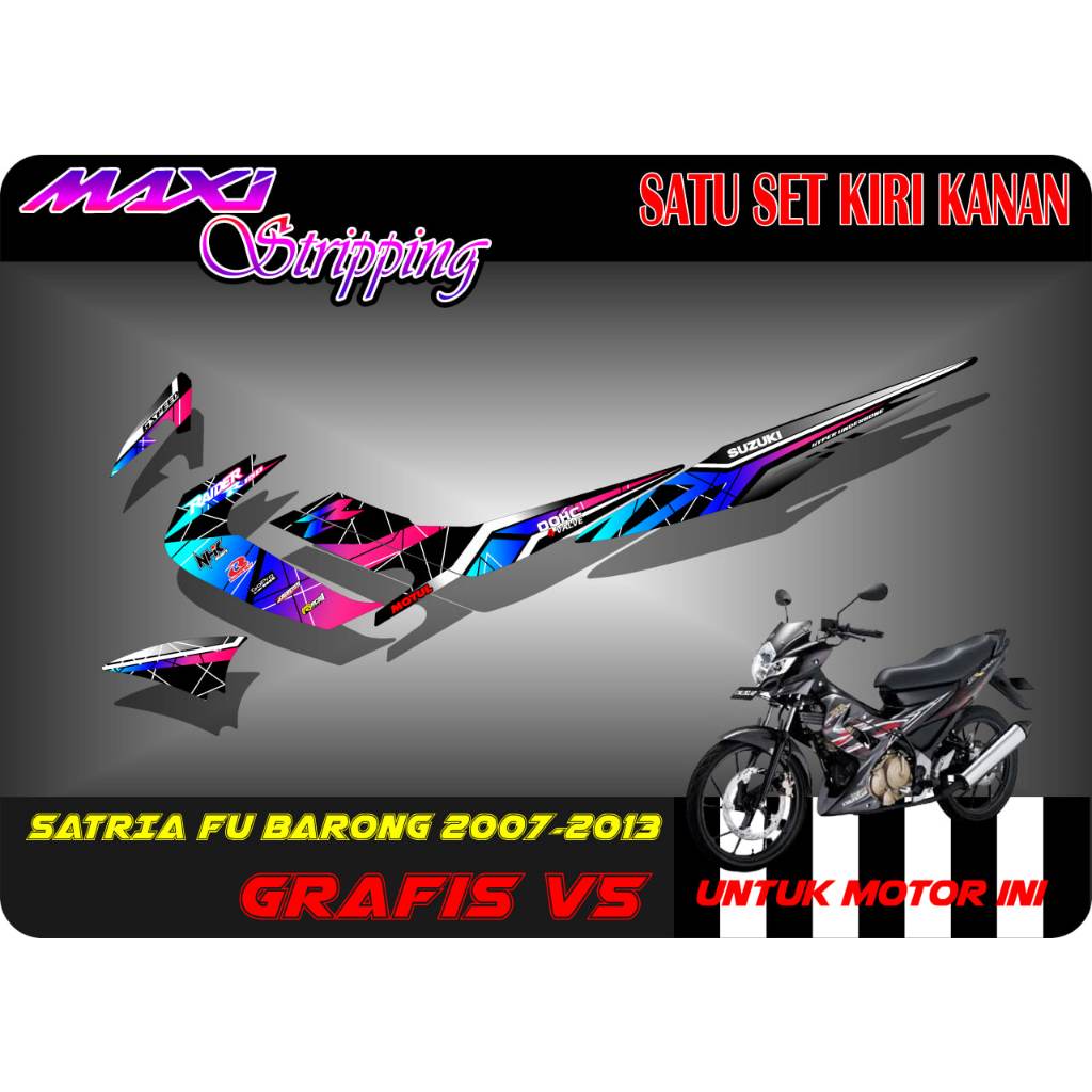 Jual stiker striping suzuki satria fu barong 2007-2013 Grafis v5 ...
