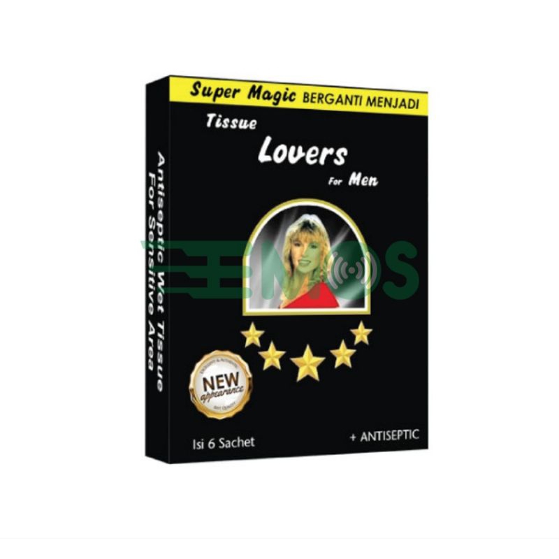 Jual Tissue Lovers For Men / Magic Power Isi 6 Sachet - Tisu Basah ...