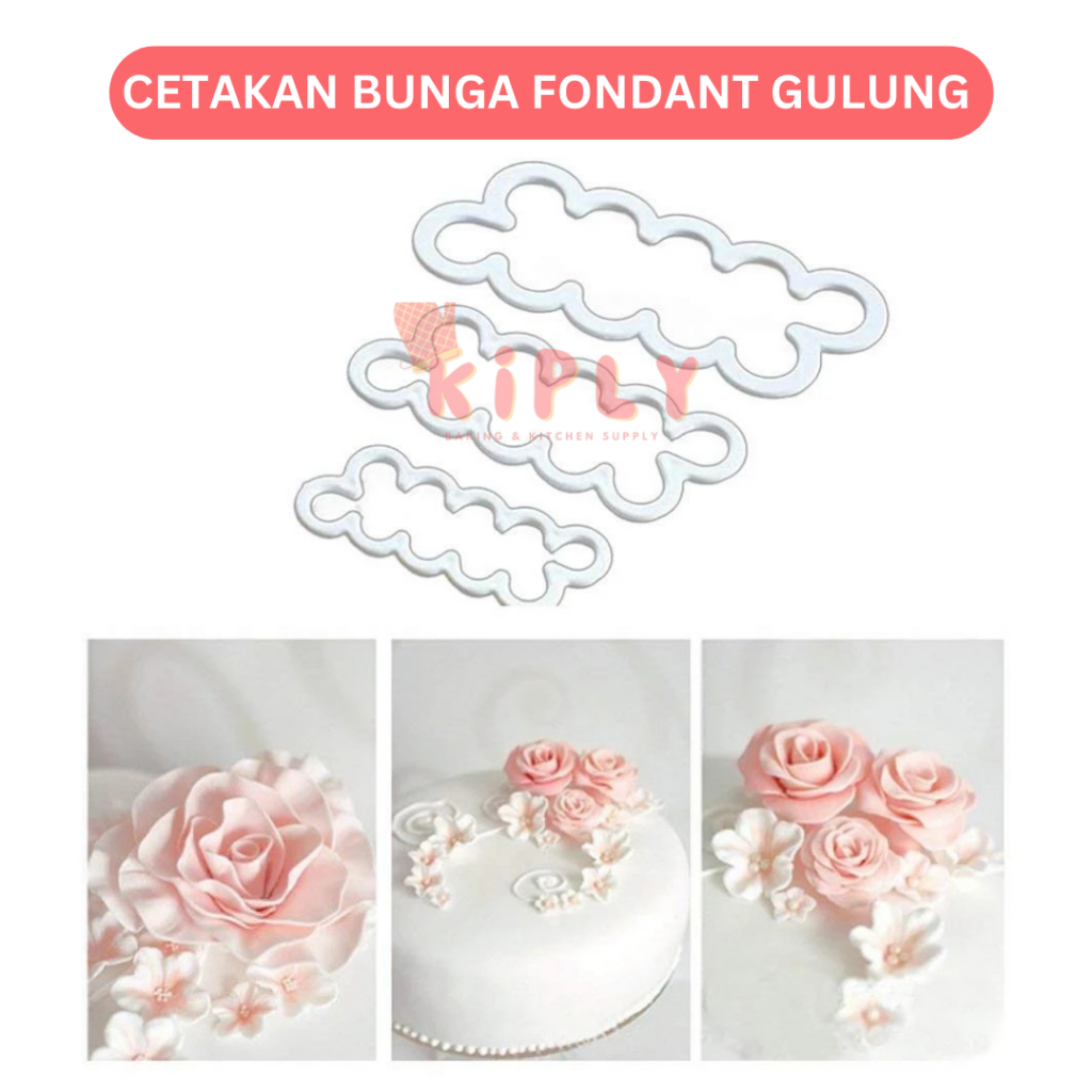 Jual Cetakan Bunga Fondant Gulung/Carnation/Mawar/Mawar Daun | Shopee ...