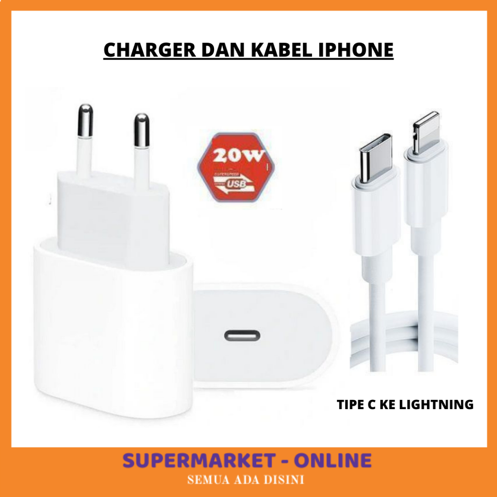 Jual HARGA PROMO!! CHARGER ADAPTOR CAS 20W 20 WATT DAN KABEL DATA ...