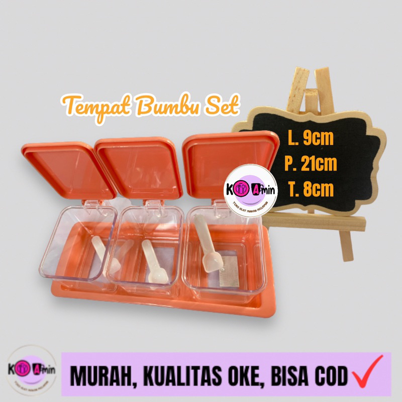 Jual KOAMIN - TEMPAT BUMBU SET CANTIK WARNA WARNI, TEMPAT MERICA/GARAM ...