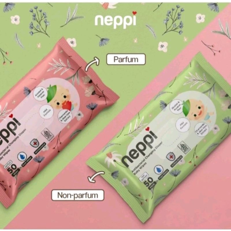 Jual Neppi Antibacterial Changing Diaper Baby Wipes Buy 1 get 1 free ...
