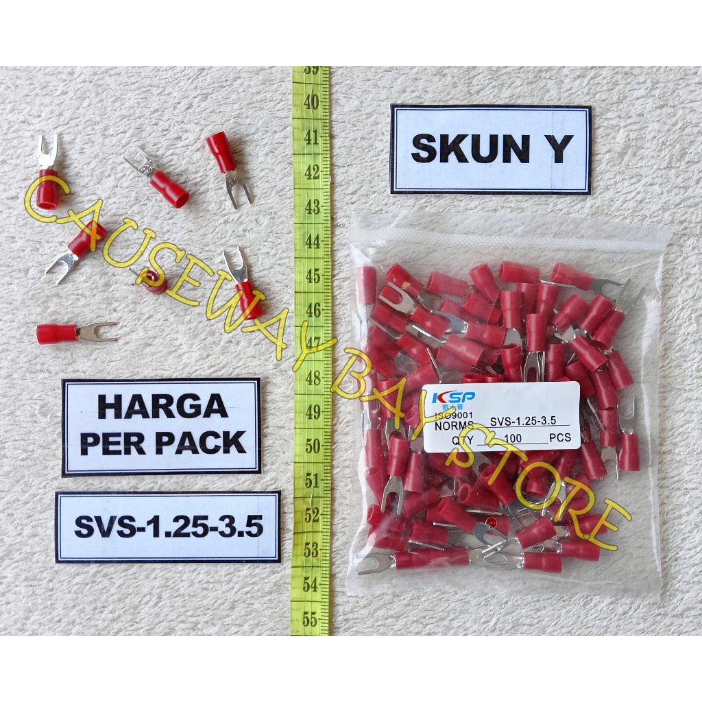 Jual Skun Y SVS -1,25-3,5 MERAH 1 PACK (100 PCS) | Shopee Indonesia