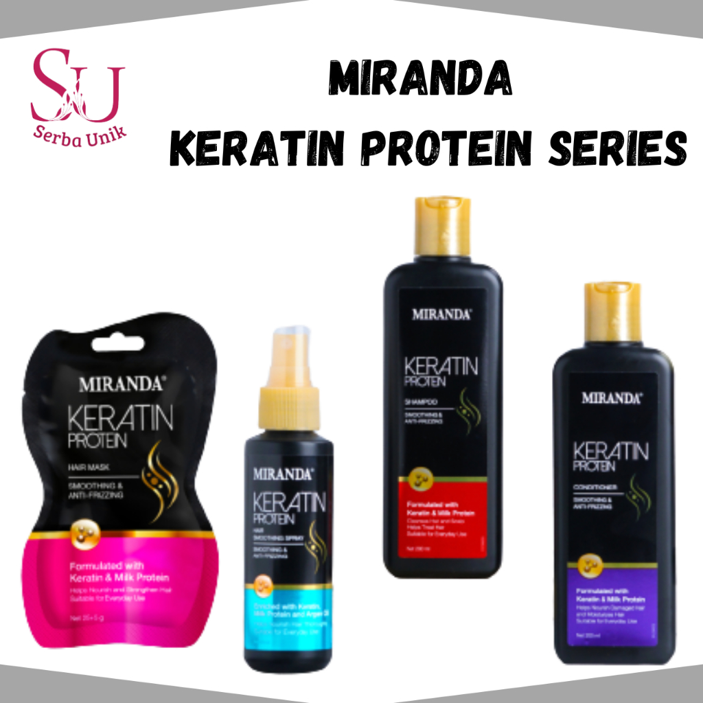 Jual Miranda Keratin Protein Hair Shampoo/Hair Conditioner 200ml/Hair ...
