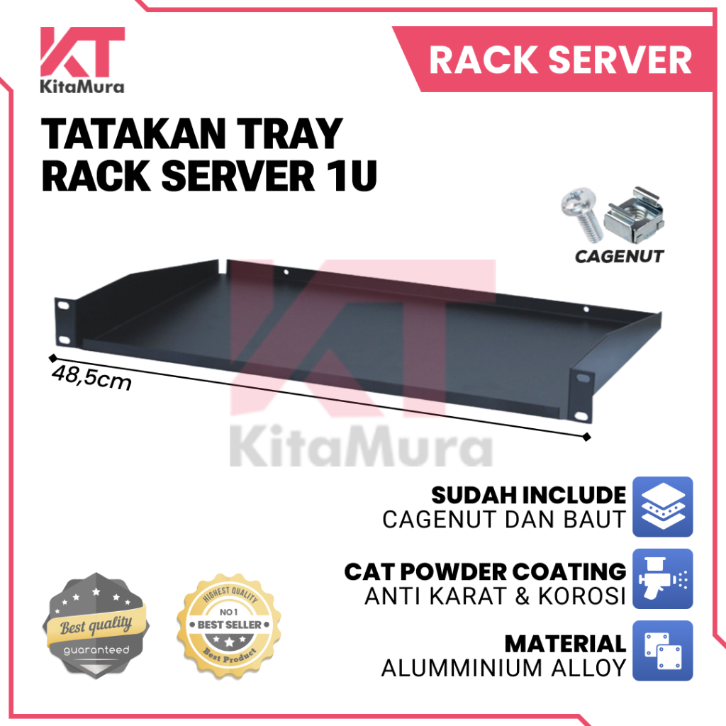 Jual Tray Tatakan Rack Server 1U || Wallmount Rack Server Universal ...