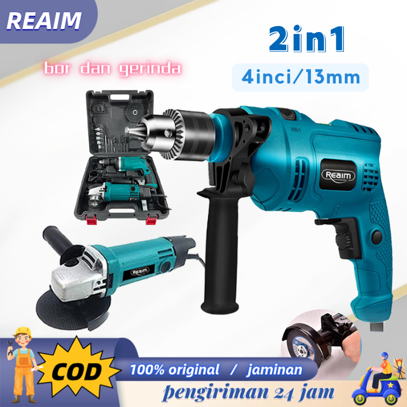 Jual REAIM Mesin Bor 13mm Mesin Bor Impact bor listrik murah Mesin ...