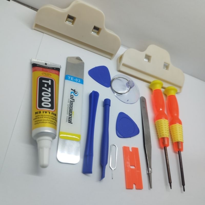 Jual OBENG SET 10 IN 1 + PENJEPIT 2 PCS + CONGKELAN LCD + LEM T7000 15 ...