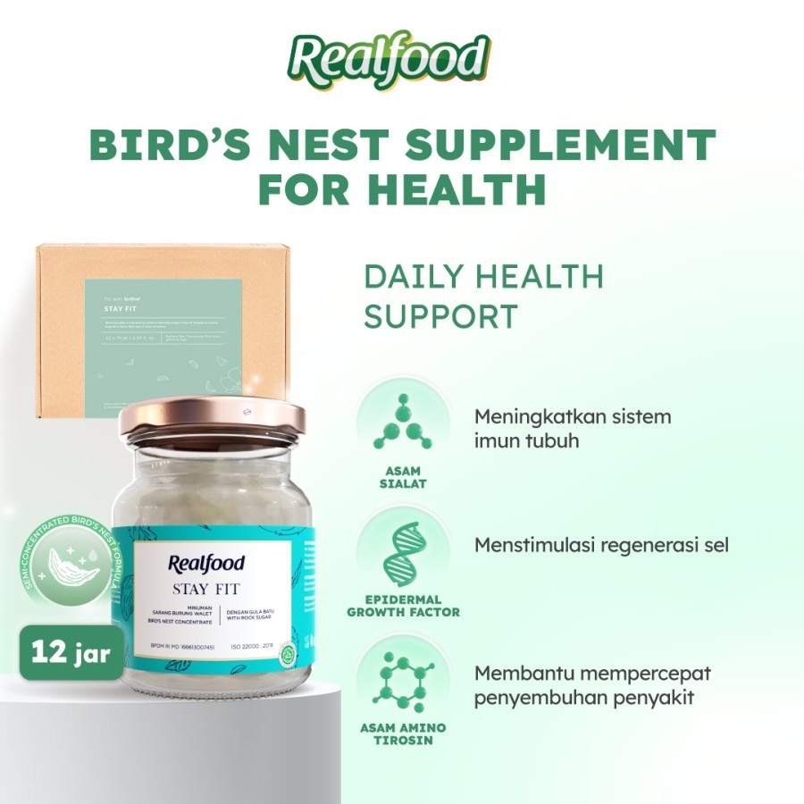 Jual Realfood Stay Fit Minuman Sarang Burung Walet + Immune Booster ...
