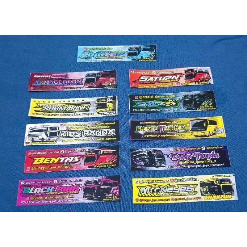 Jual Paket Lengkap Stiker Bus Tunggal Jaya Space X Jupiter Yellow Submarine Armagedon Satrun